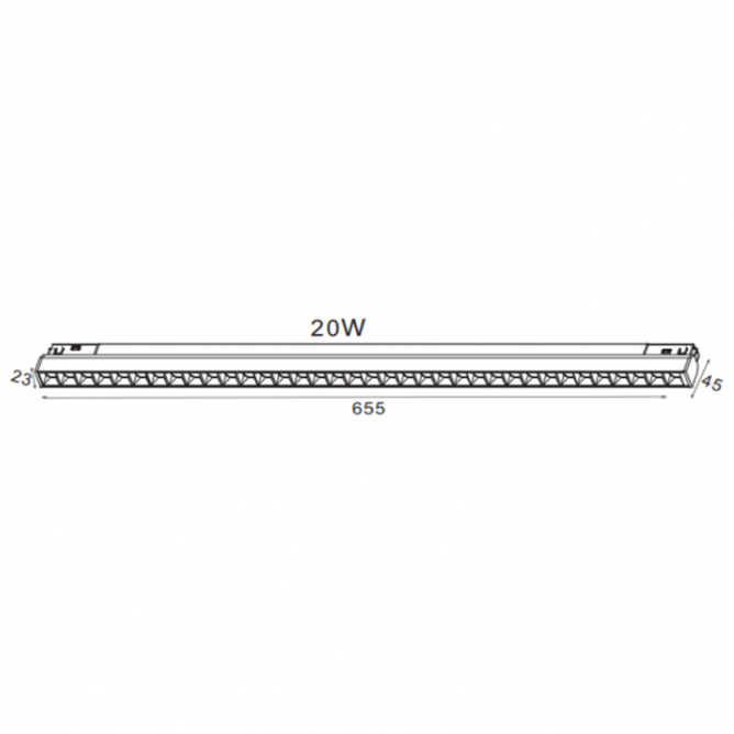 MAGNETIC SVETILJKA LED02-20W 3000K 30° 48V DC CRNA