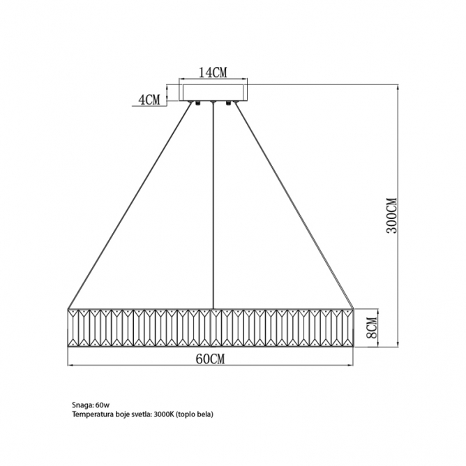 BELORE 26 LUSTER 78W 3000K MESING