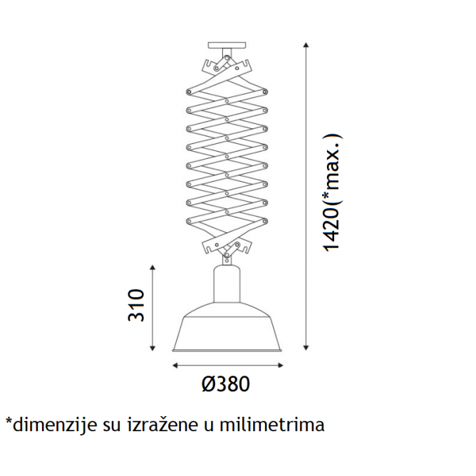 RUSTIK 97 VISILICA 1*E27 BLACK/GOLD