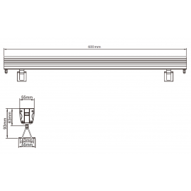 LED WASHER REFLEKTOR JM-078 36W RGBWW 4in1 3000K IP66 24V