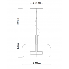 LUNA 215 LUSTER 24W 3000K MESING