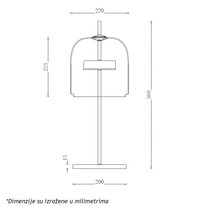 LUNA 215 LUSTER 24W 3000K MESING