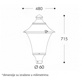 LED ULIČNA SVETILJKA REMO 400 50W SIVA