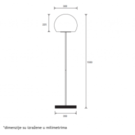 ARIA 59 PODNA LAMPA 12W 3000K