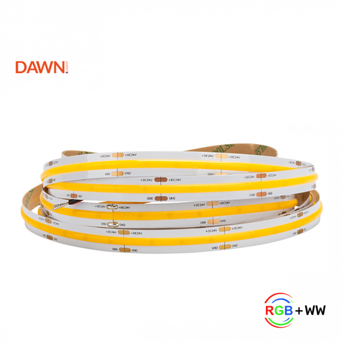 DAWN LED TRAKA 24V 16.8W/m RGB+3000K IP20 (HL COB RGBWW, 5met, 12mm)