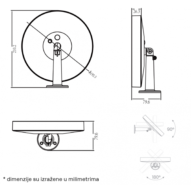 SOLARNA LED SVETILJKA ESL-76 6.25W 4000K IP54