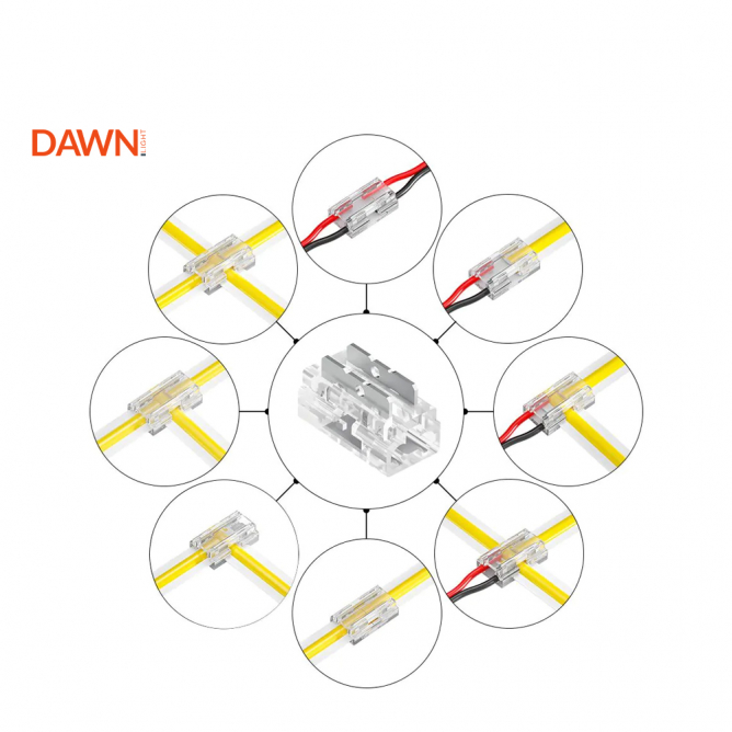 KONEKTOR ZA LED TRAKU SMD/COB BCX-10-2 (10mm, 2PIN) 10 kom